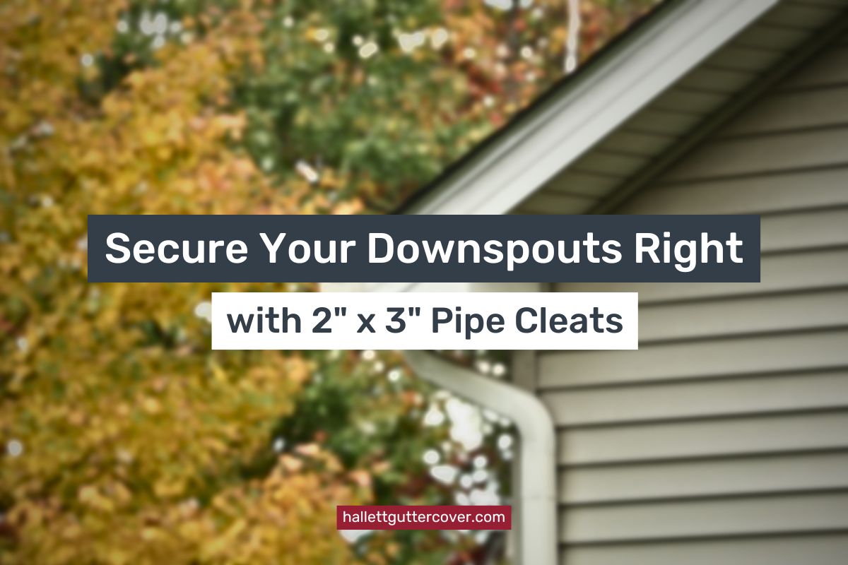 Secure Your Downspouts Right with 2" x 3" Pipe Cleats – Hallett Gutter ...