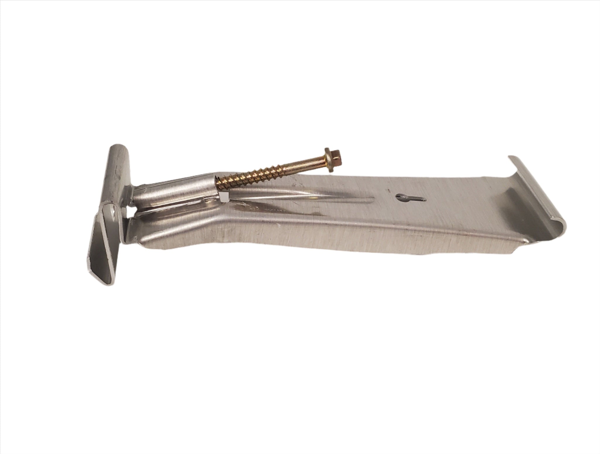 6" Half Round Hangers w/screw W/clip w/lip 100 ct – Hallett Gutter Supply
