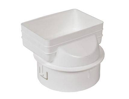 White Downspout Adapters – Hallett Gutter Supply